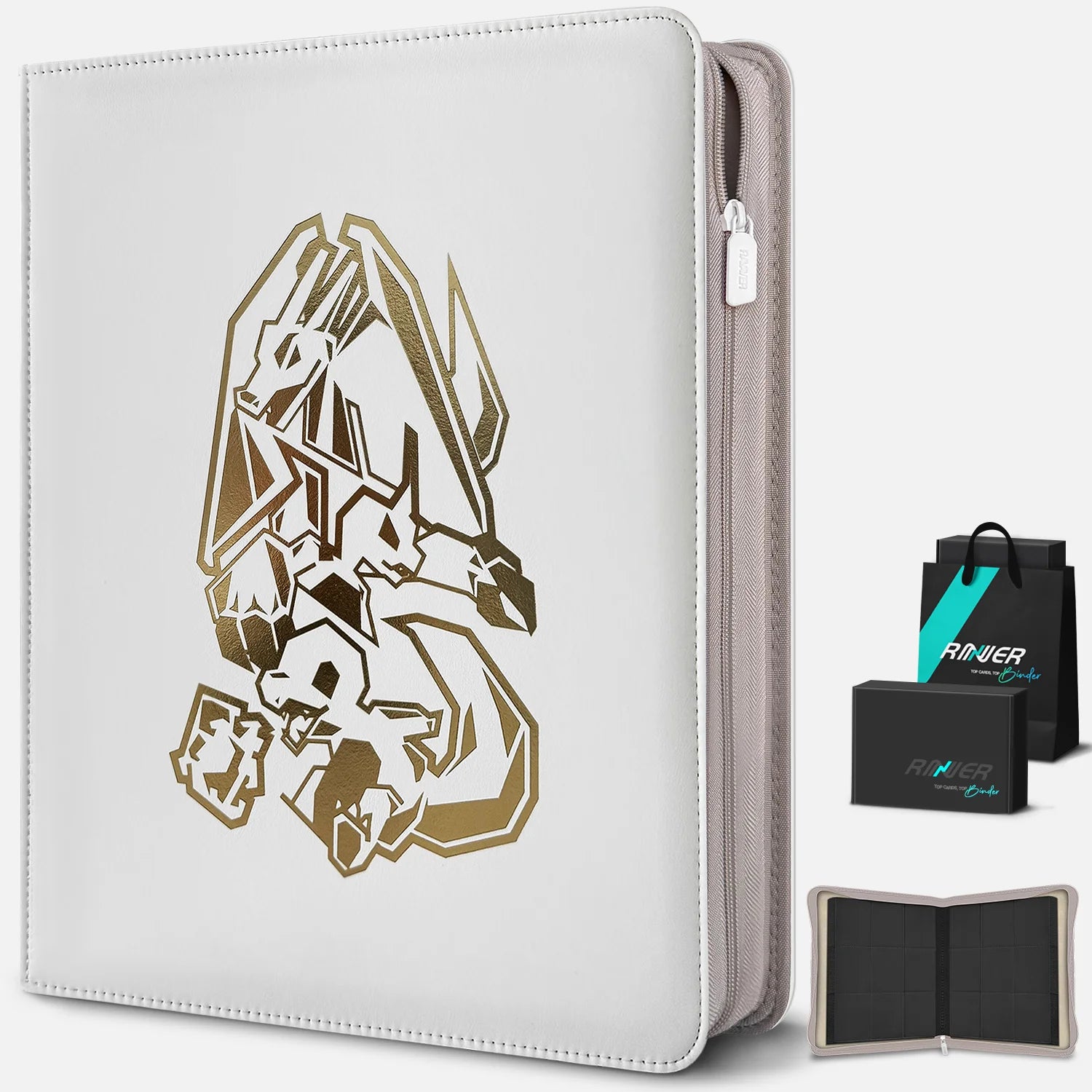 Premium Gold Foil Charizard Pokemon Toploader Binder | Ravaver